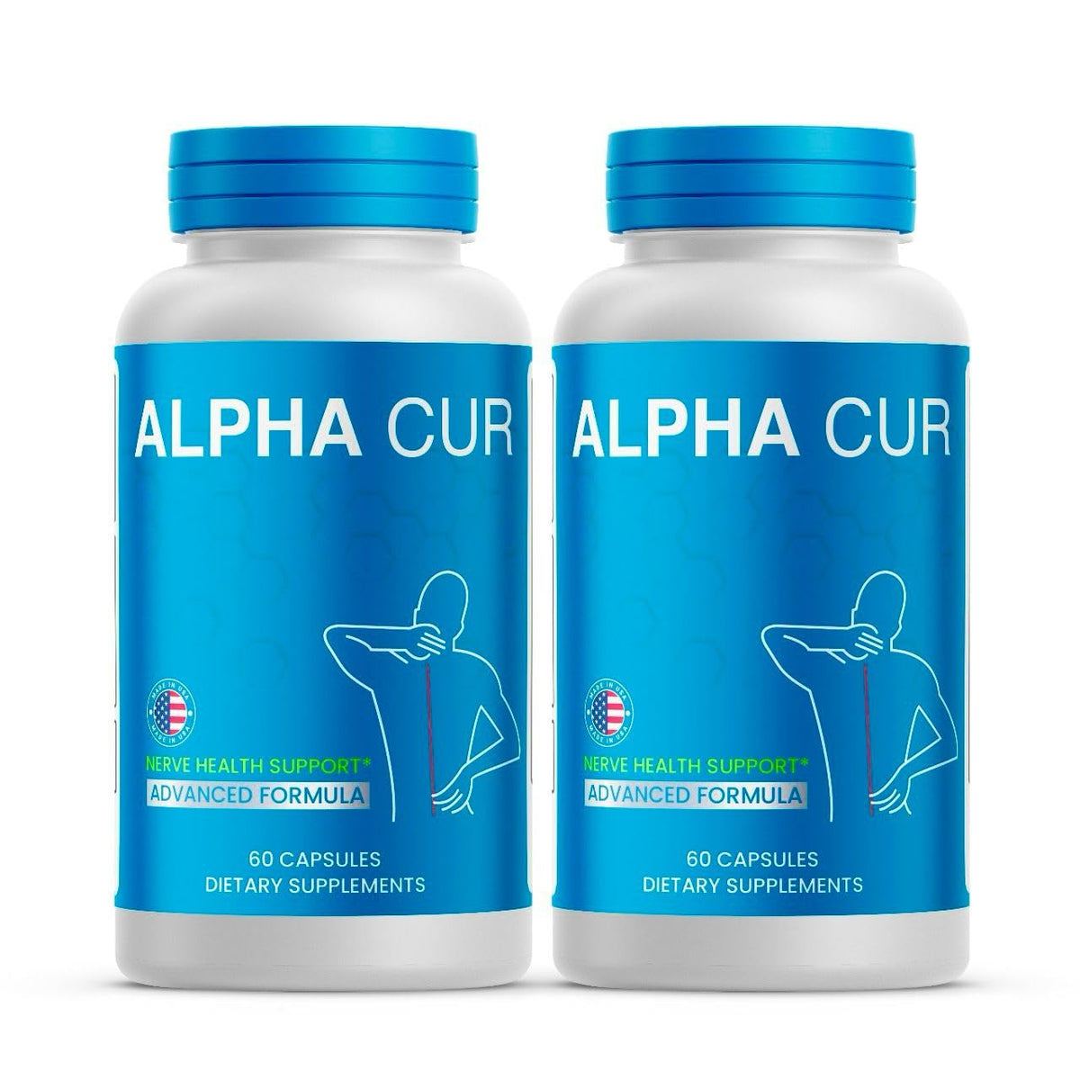 (2 Pack) Alpha Cur Nerve Capsules – All Natural AlphaCur Supplement Pi – Under Yours