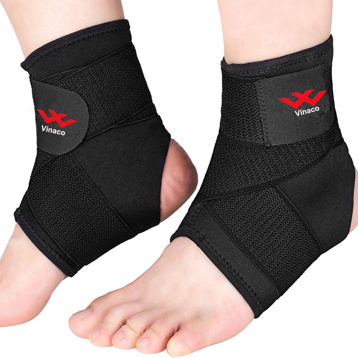 Vinaco 2 Pack Breathable & Strong Ankle Brace for Sprained Ankle, Stab – Under Yours