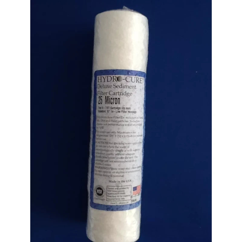 HYDRO CURE DELUXE 25 MICRON 10"x2.5" SEDIMENT FILTER - CASE OF 24 FILT ...