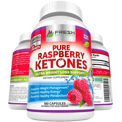 FRESH HEALTHCARE Pure 100% Raspberry Ketones Max 1000mg Per Serving ...