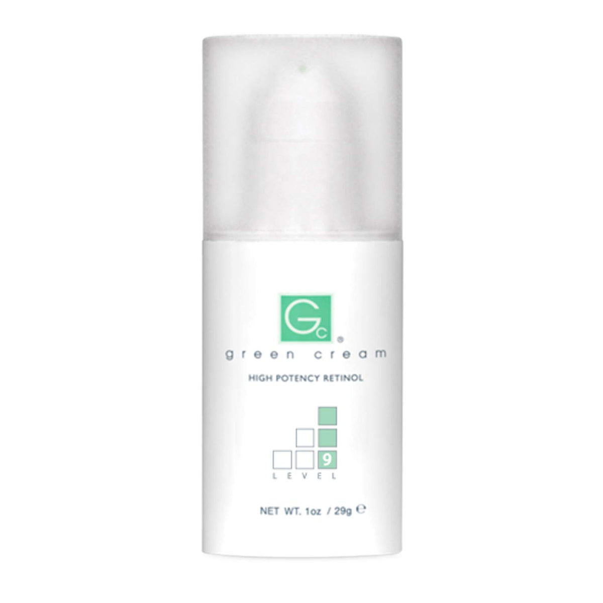 Green Cream Retinol, Level 9, High Potency, Airless Pump, 1 Ounce ...