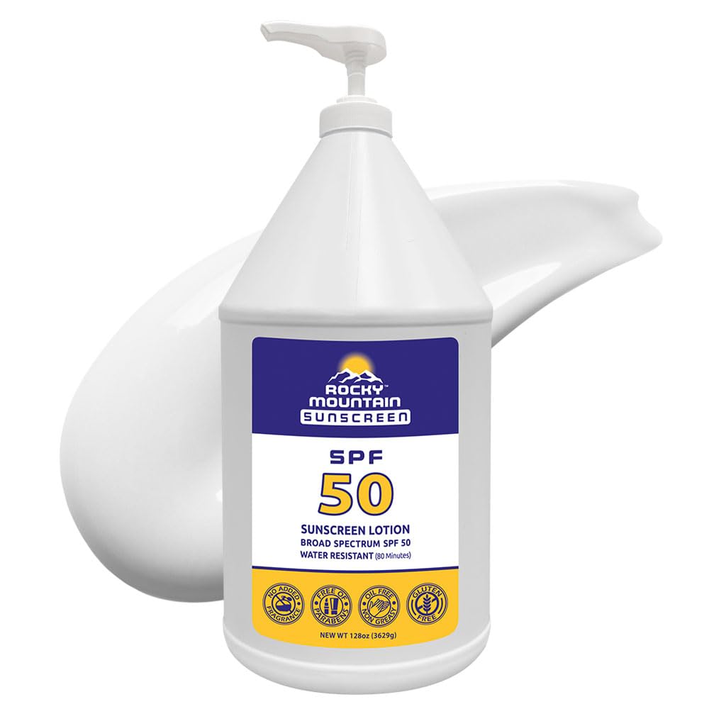 Rocky Mountain Sunscreen SPF 50 Gallon Lotion | Broad Spectrum UVA/UVB ...