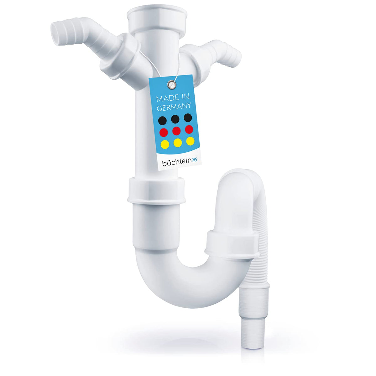 Bächlein Flexible Tubular Siphon for Kitchen Sink - Odour Trap with Do ...