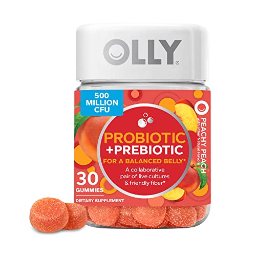 OLLY Probiotic + Prebiotic Gummy, Digestive Support and Gut Health, 50 ...