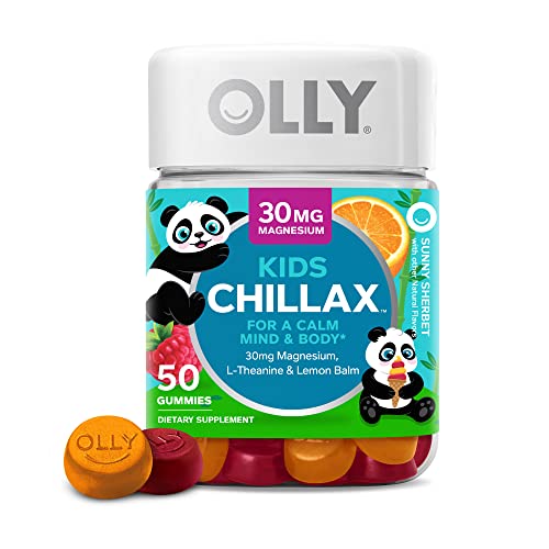 OLLY Kids Chillax, Magnesium Gummies Plus L-Theanine, Lemon Balm, Calm ...