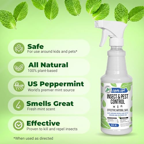 Mighty Mint Peppermint Oil Insect Repellent Spray – Natural Indoor & O ...
