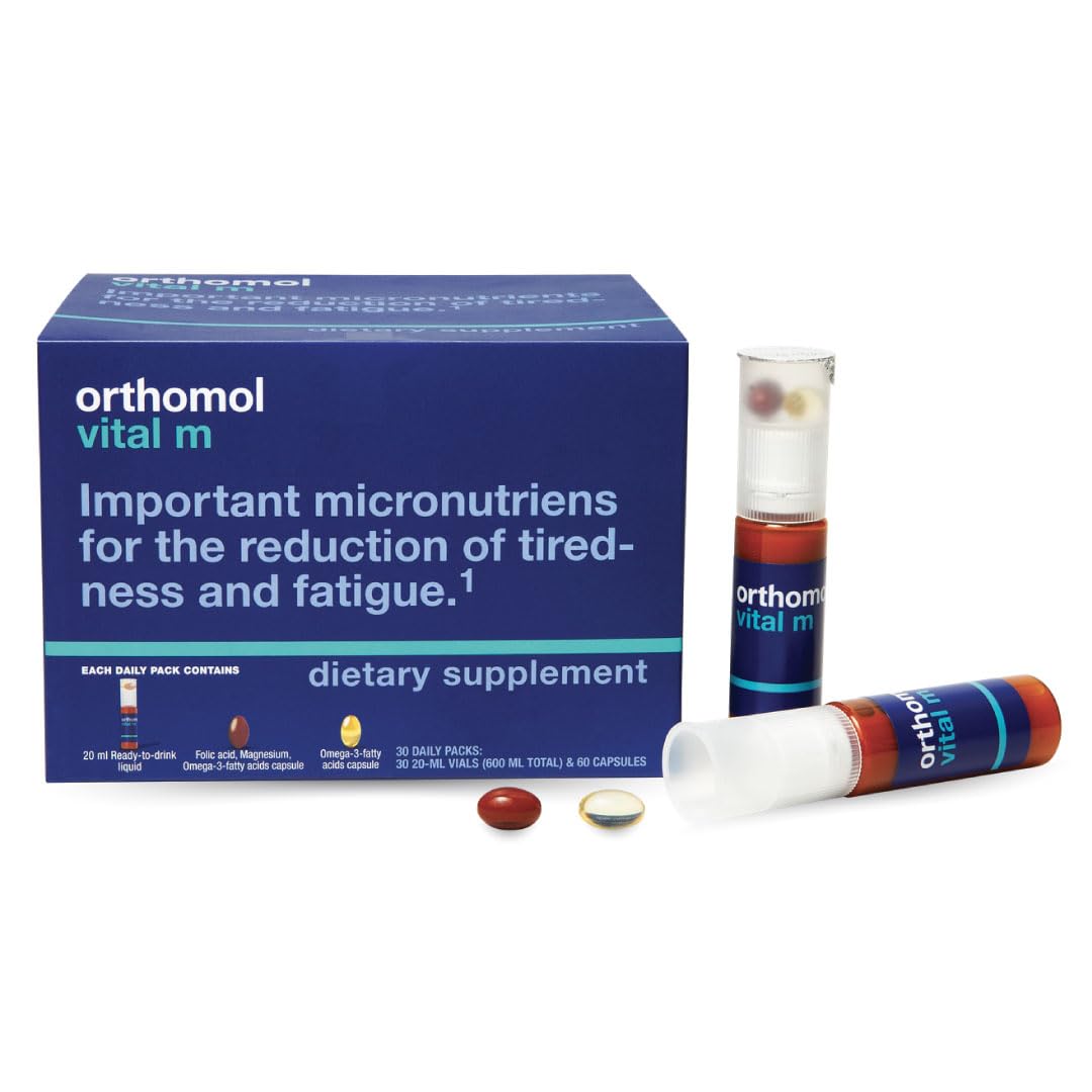Orthomol Vital M Vial – 30-Day Men's Vitamin Supplement with A, B, C ...