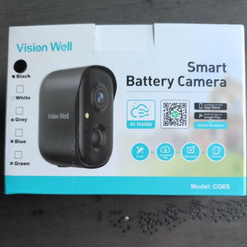 Vision Well Smart Battery Camera CG6S-Black NIB – Under Yours