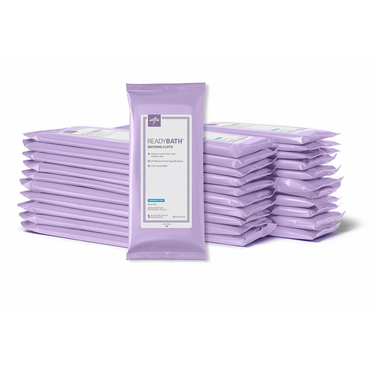 Medline ReadyBath Adult Bath Wipes, 150 Wipes (5 Wipes, 30 Packs), Uns ...