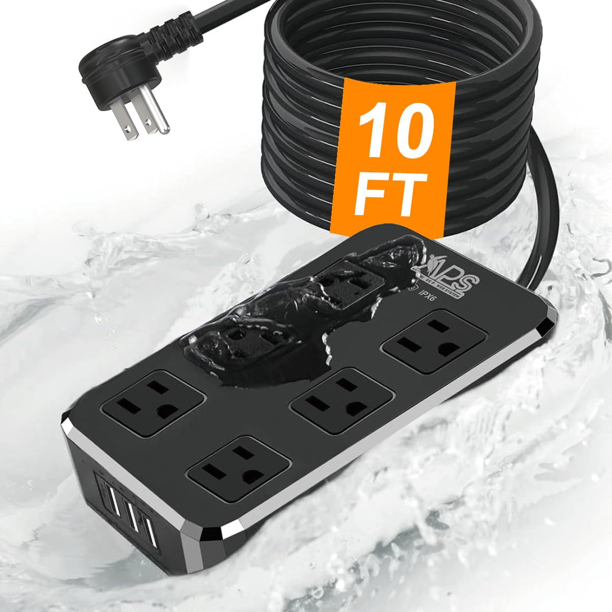 Outdoor Power Strip Weatherproof, Waterproof Surge Protector with 6 Wi ...