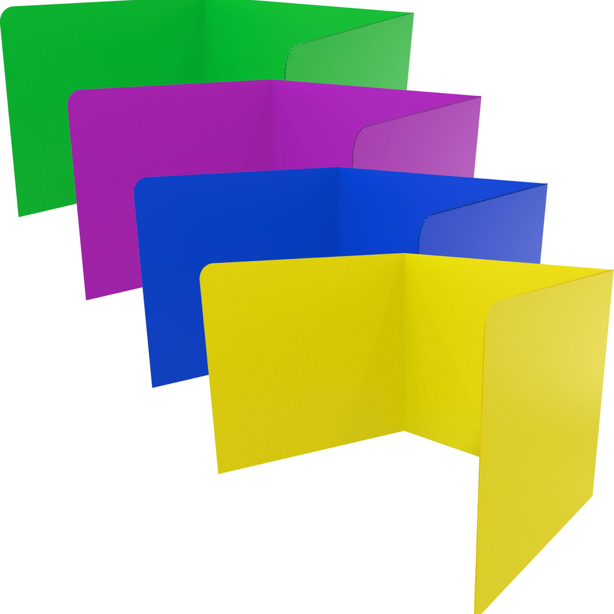 20 Pack Assorted Colors Plastic Classroom Privacy Shields for Student ...