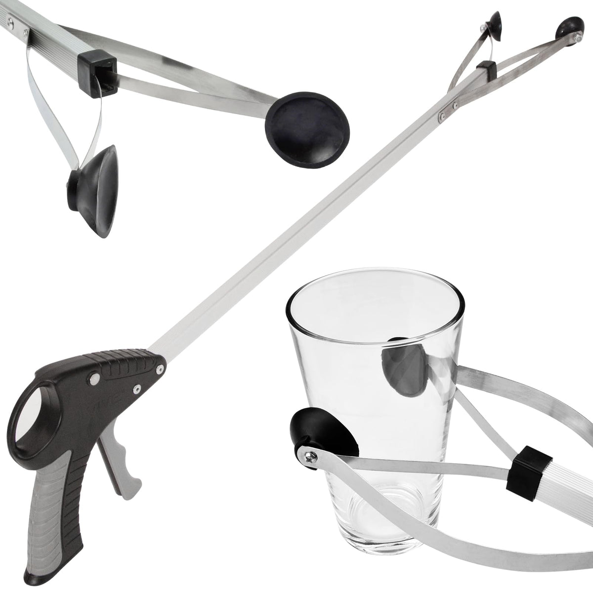 Vive Suction Cup Grabber Reacher 32" - Elderly Grab It Reaching Pickup ...