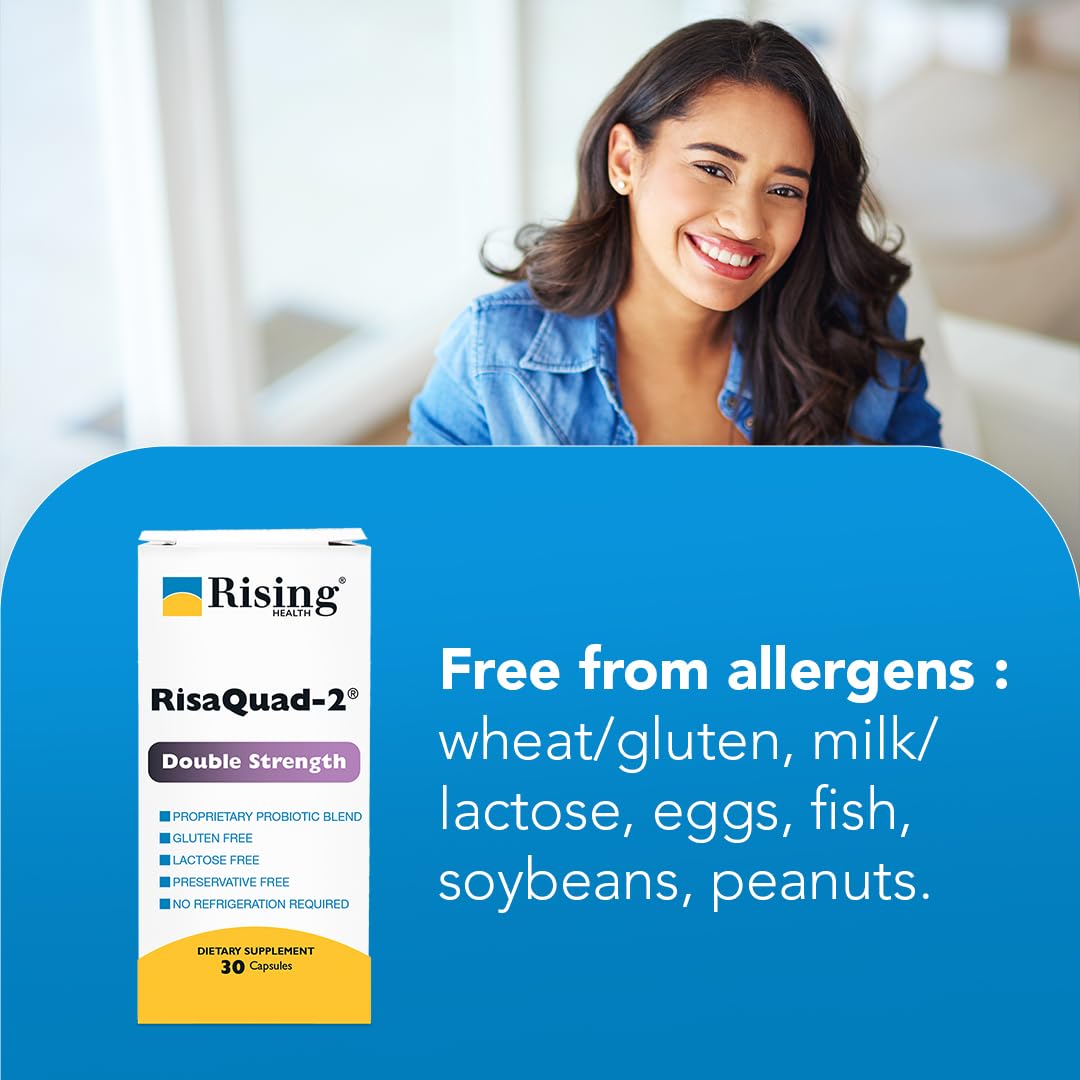 Risaquad-2 Probiotic Dietary Supplement -375mg Pack of 30 Capsules ...