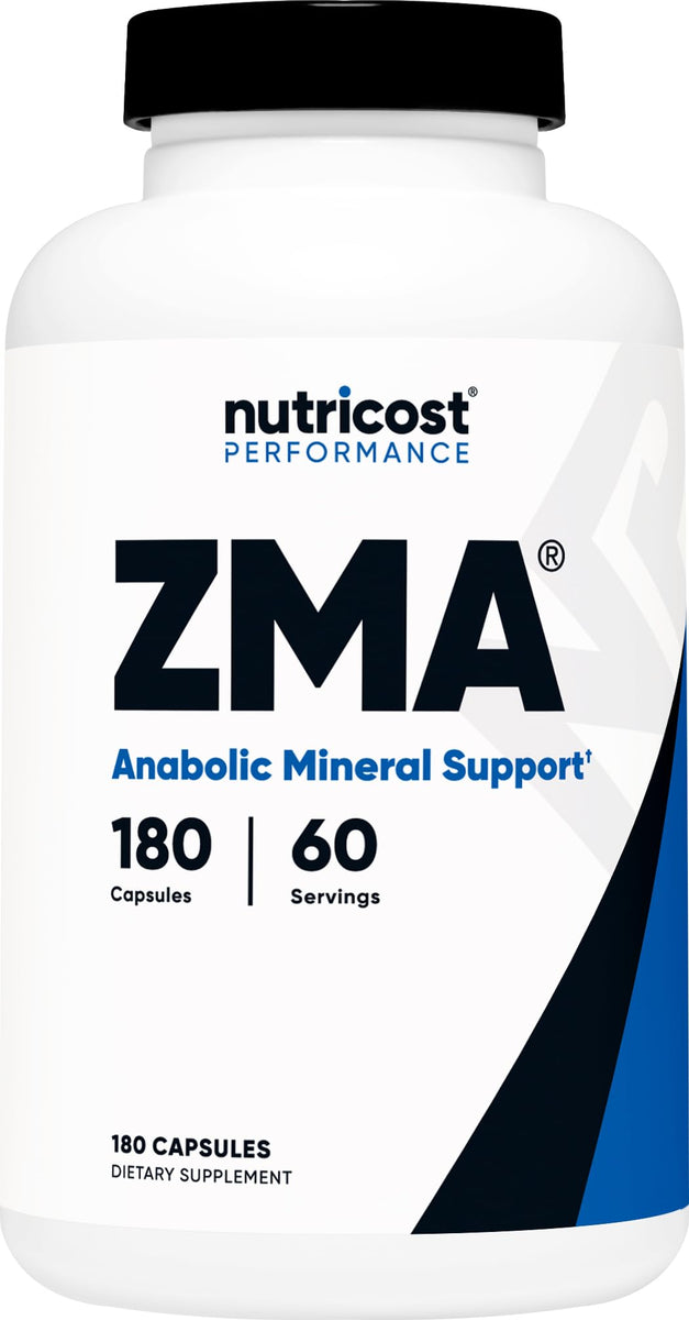 Nutricost ZMA 180 Capsules - Non-GMO and Gluten Free ZMA Supplement ...