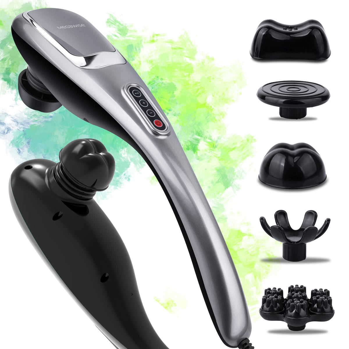 MEGAWISE Handheld Deep Tissue Neck Back Electric Massager for Shoulder ...