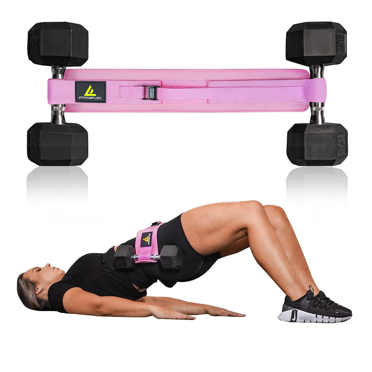 FITFABFLEX Exercise Hip Thrust Belt for Weights, Glute Workout Equipme ...