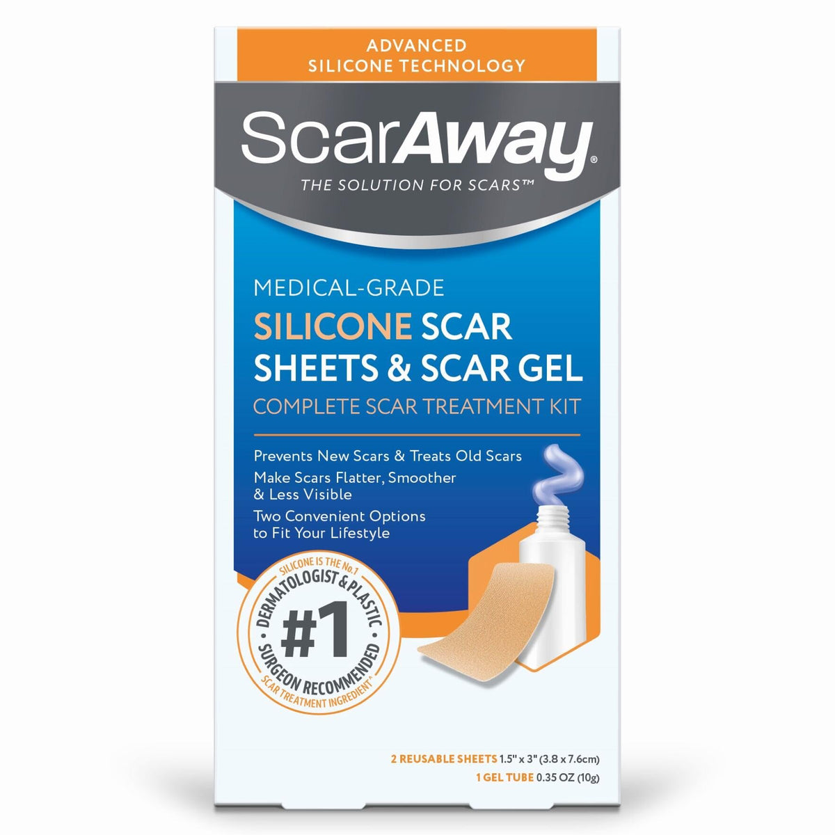 ScarAway Complete Scar Treatment Kit, Clinically Supported Treatment f ...