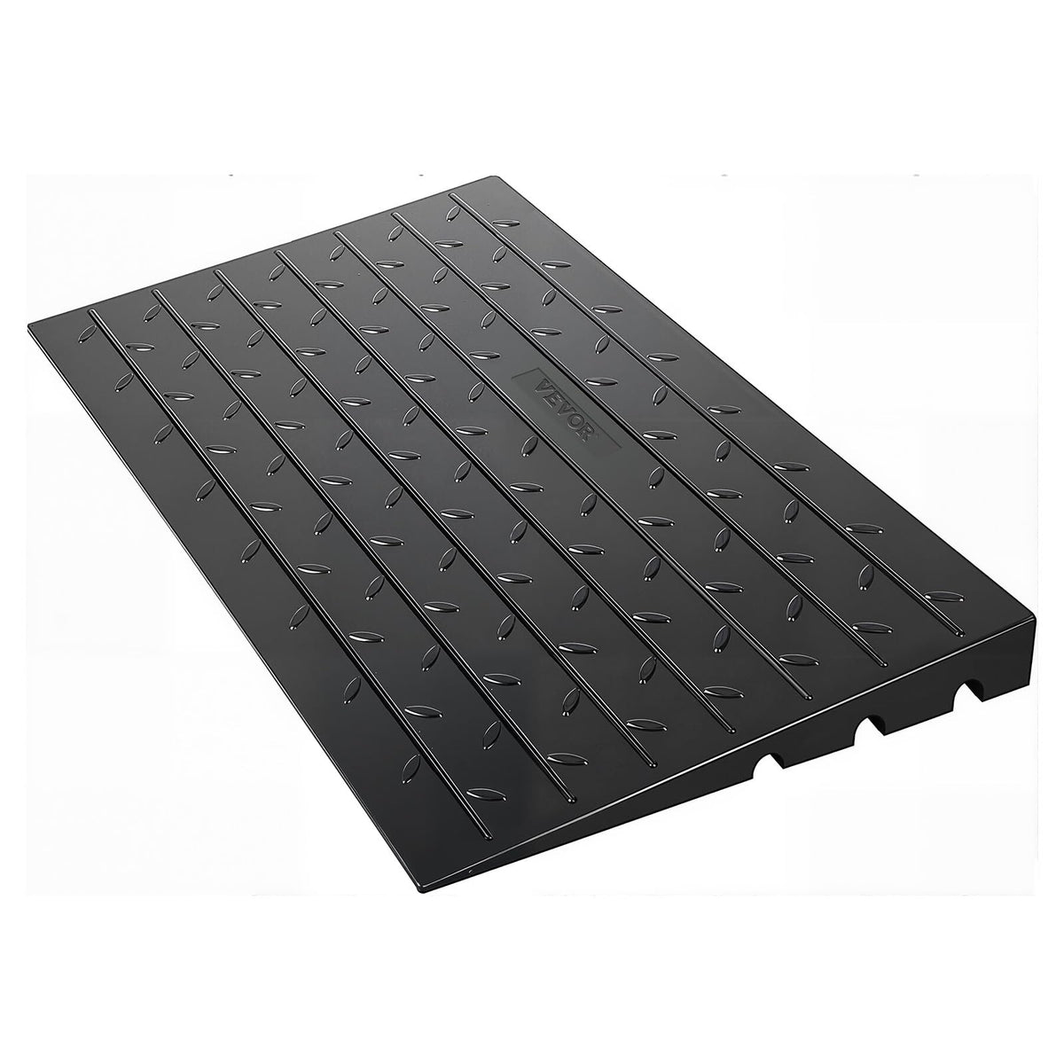 VEVOR Rubber Threshold Ramp for Doorway 3" Rise, 3 Channels Cord Cover ...