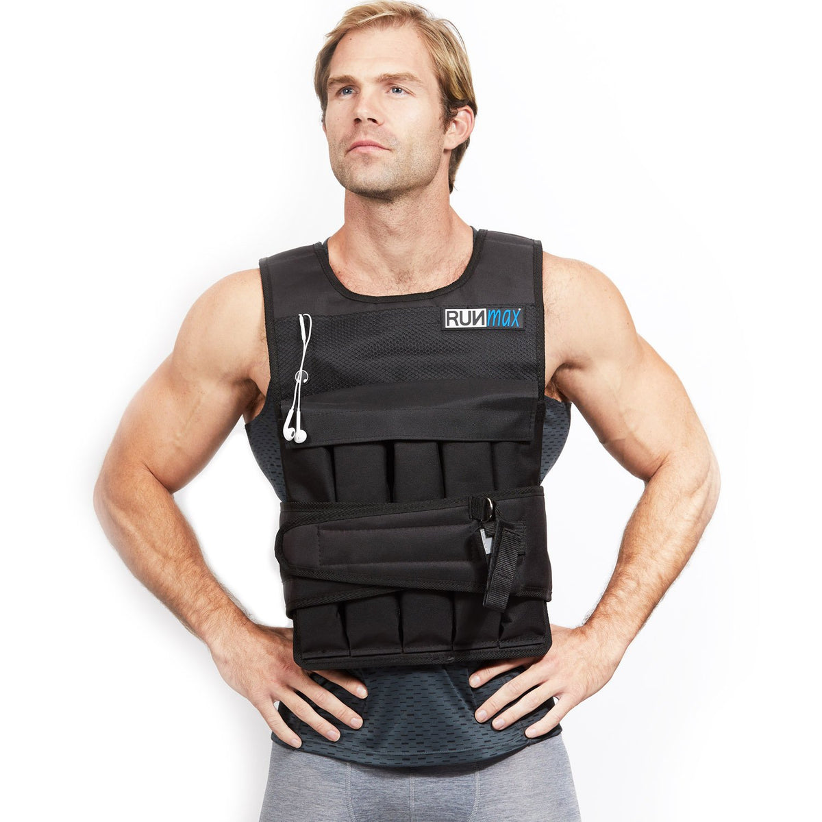 RUNMax Pro Weighted Vest 12lbs/ 20lbs/ 40lbs/ 50lbs/ 60lbs With Should ...