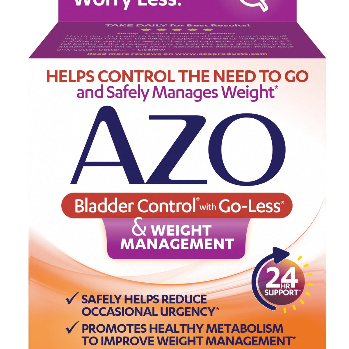 AZO Bladder Control with Go-Less® & Weight Management Dietary Suppleme ...