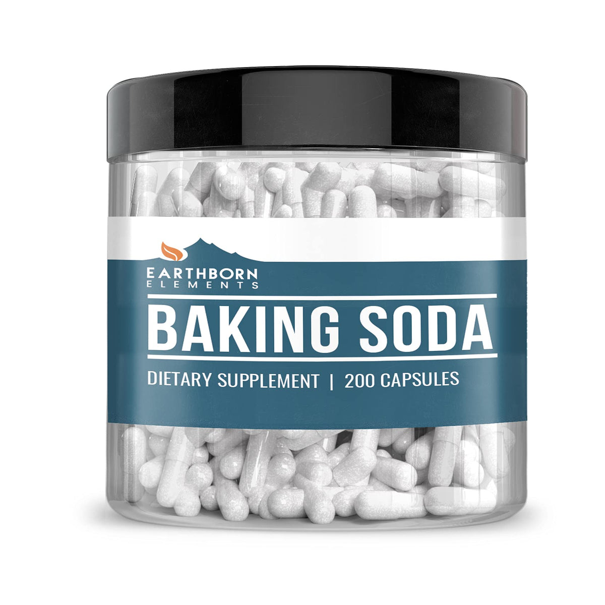 Earthborn Elements Baking Soda Capsules, 200 Capsules, Sodium Bicarbon ...