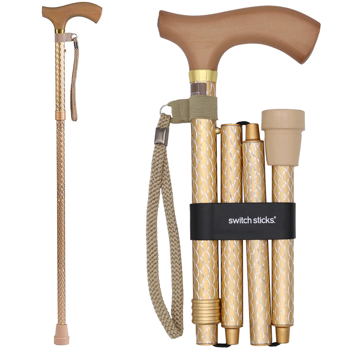 Switch Sticks Folding Walking Cane For Women & Men - Adjustable 32-37 ...