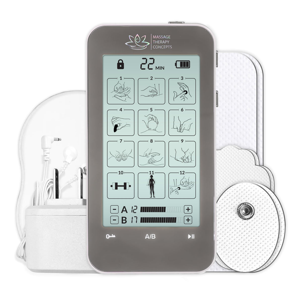 Massage Therapy Concepts TENS Unit Muscle Stimulator - Non-Invasive EM ...