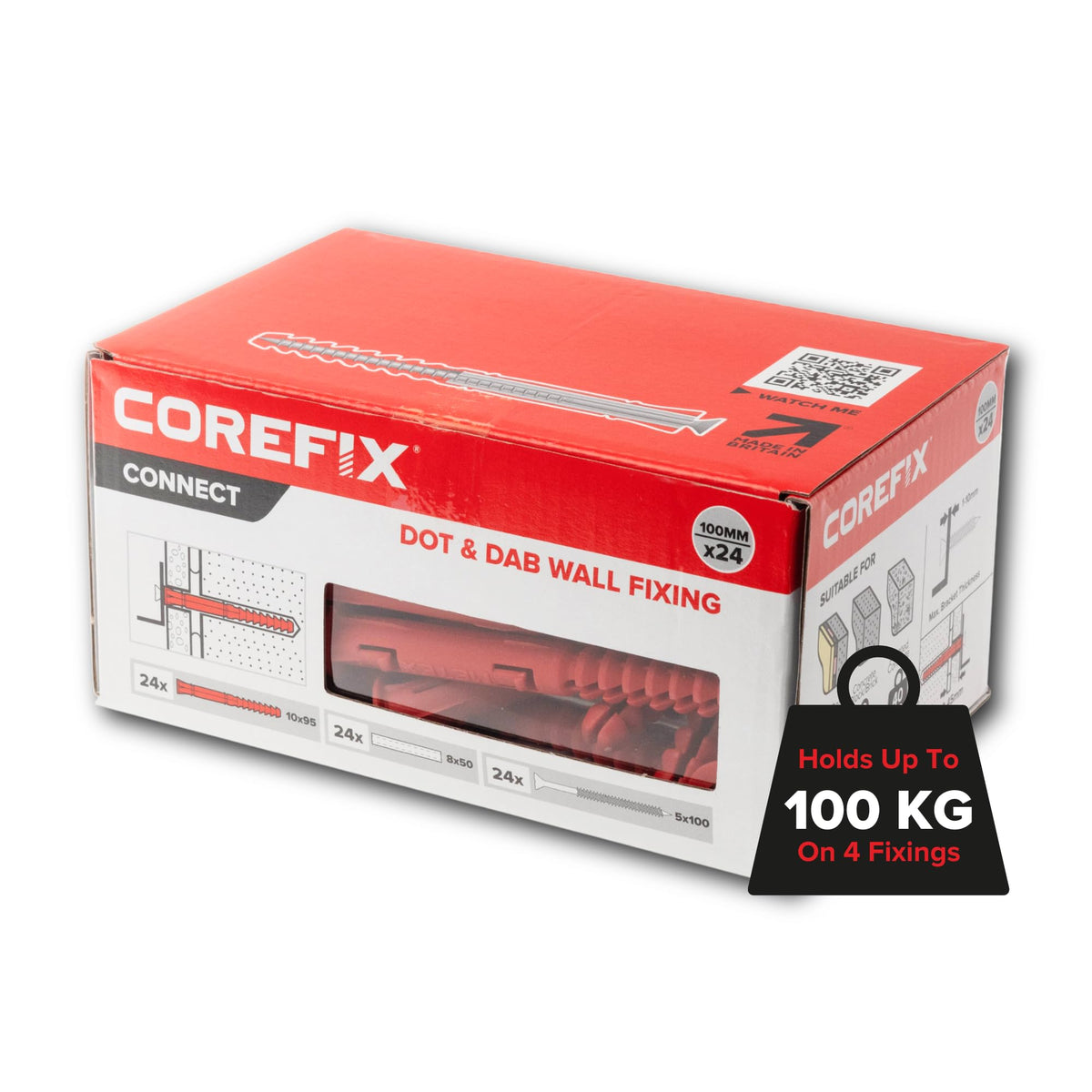 Corefix 24 x 3.93 Inch Heavy Duty Drywall Wall Anchors- Drywall Over B ...