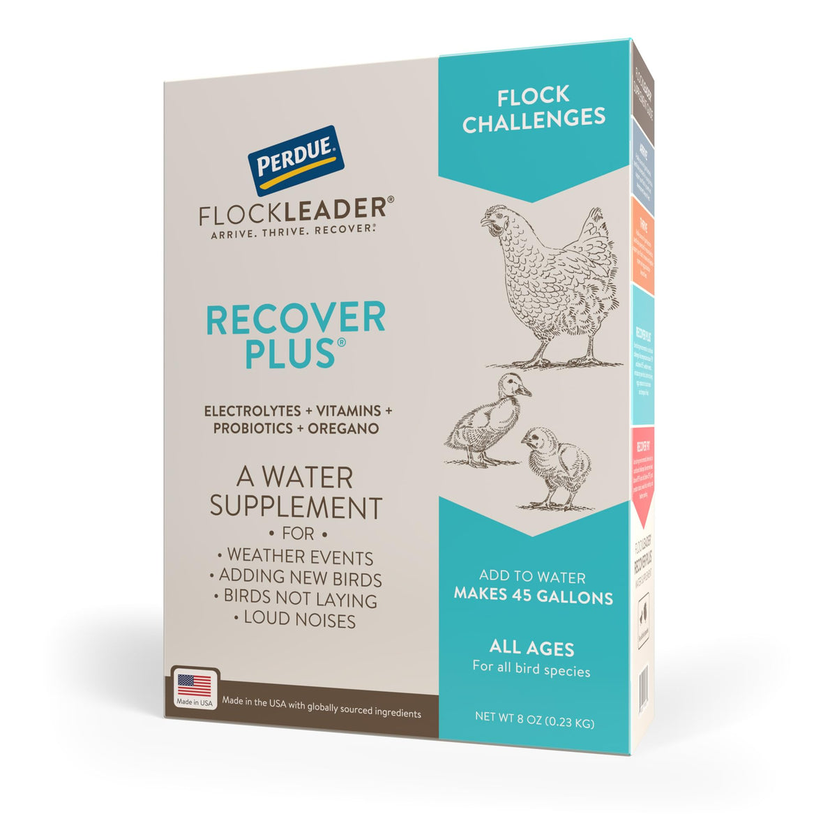 FlockLeader Recover Plus Moderate Stress Probiotic Water Supplement fo ...