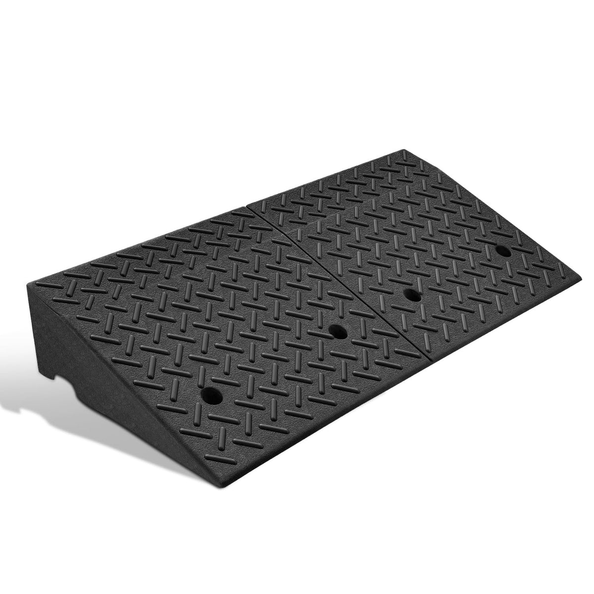 DNA MOTORING 6.3" Rise Rubber Curb Ramp Heavy Duty Loading Driveway Ra ...
