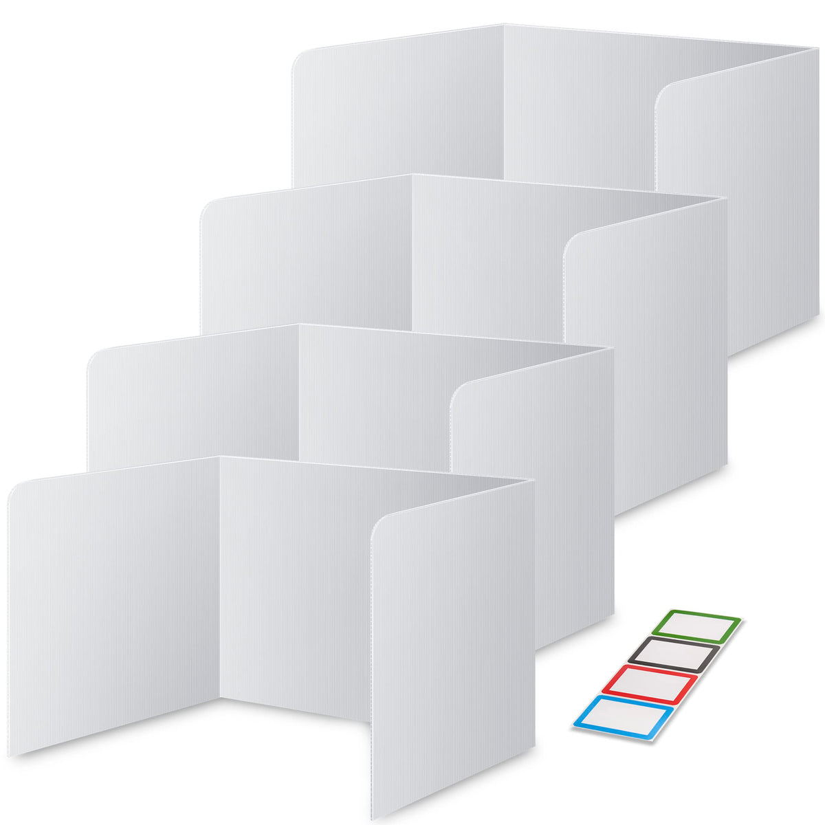 4-Pack Classroom Privacy Shields for Student Desks - Easy to Clean Pla ...