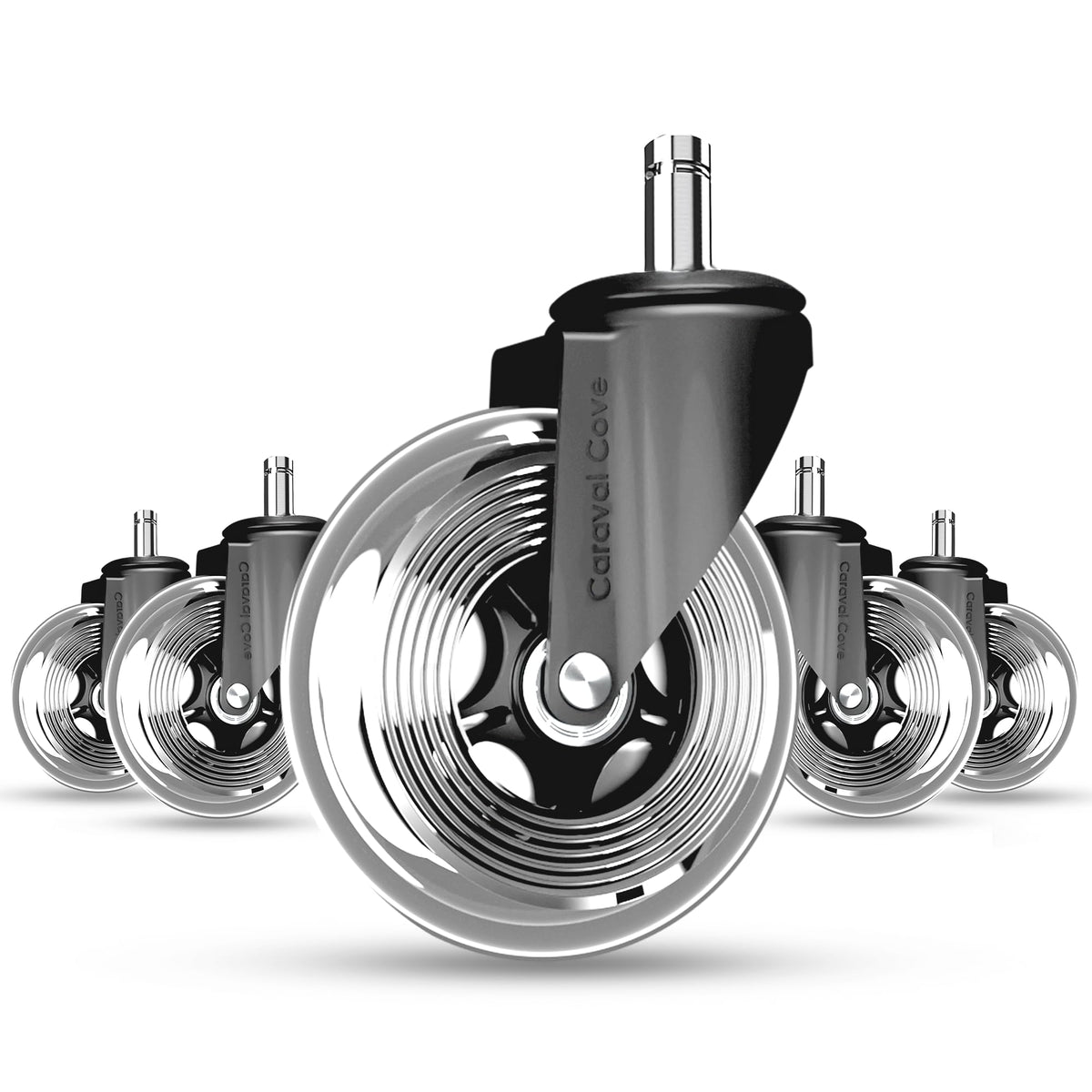 Office Chair Wheels Set of 5 – 3 Inch Roller Blade Wheels Office Chair ...