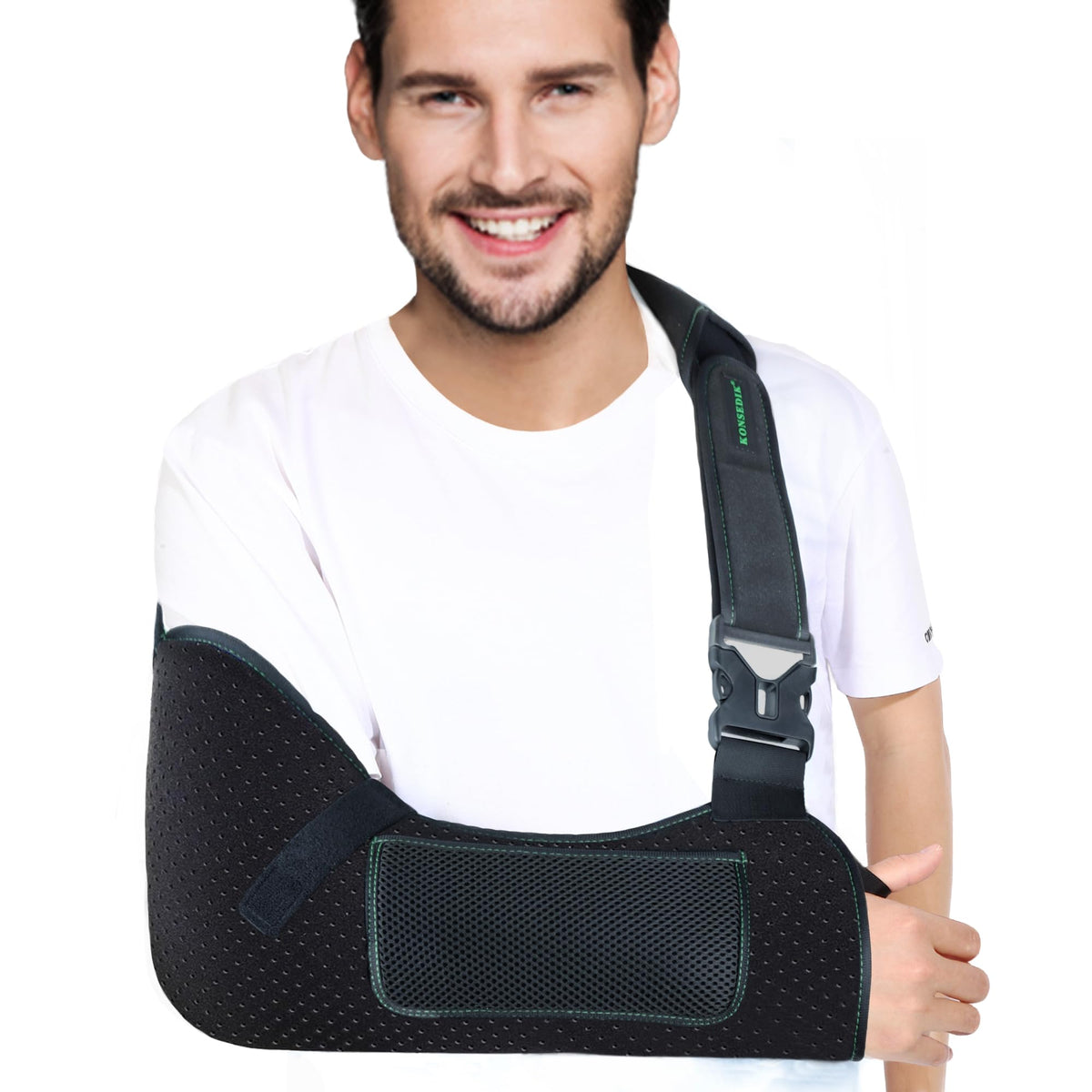 KONSEDIK Arm Shoulder Sling for Men and Women,Porous comfort Medical S ...