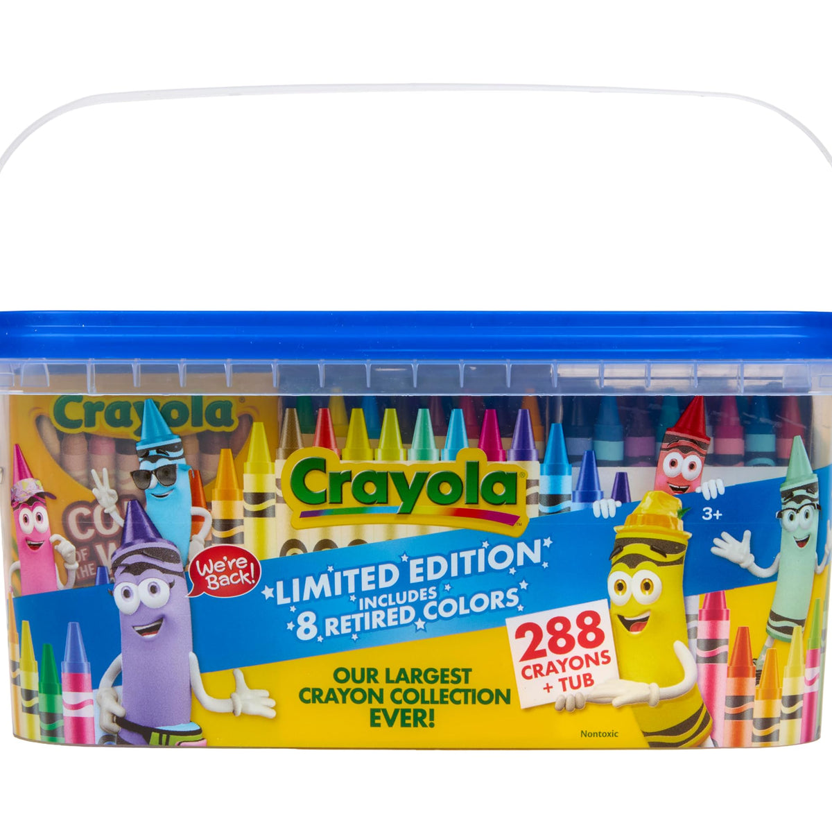 Crayola Crayon Tub - Limited Edition Colors (288ct), Bulk Coloring Cra ...