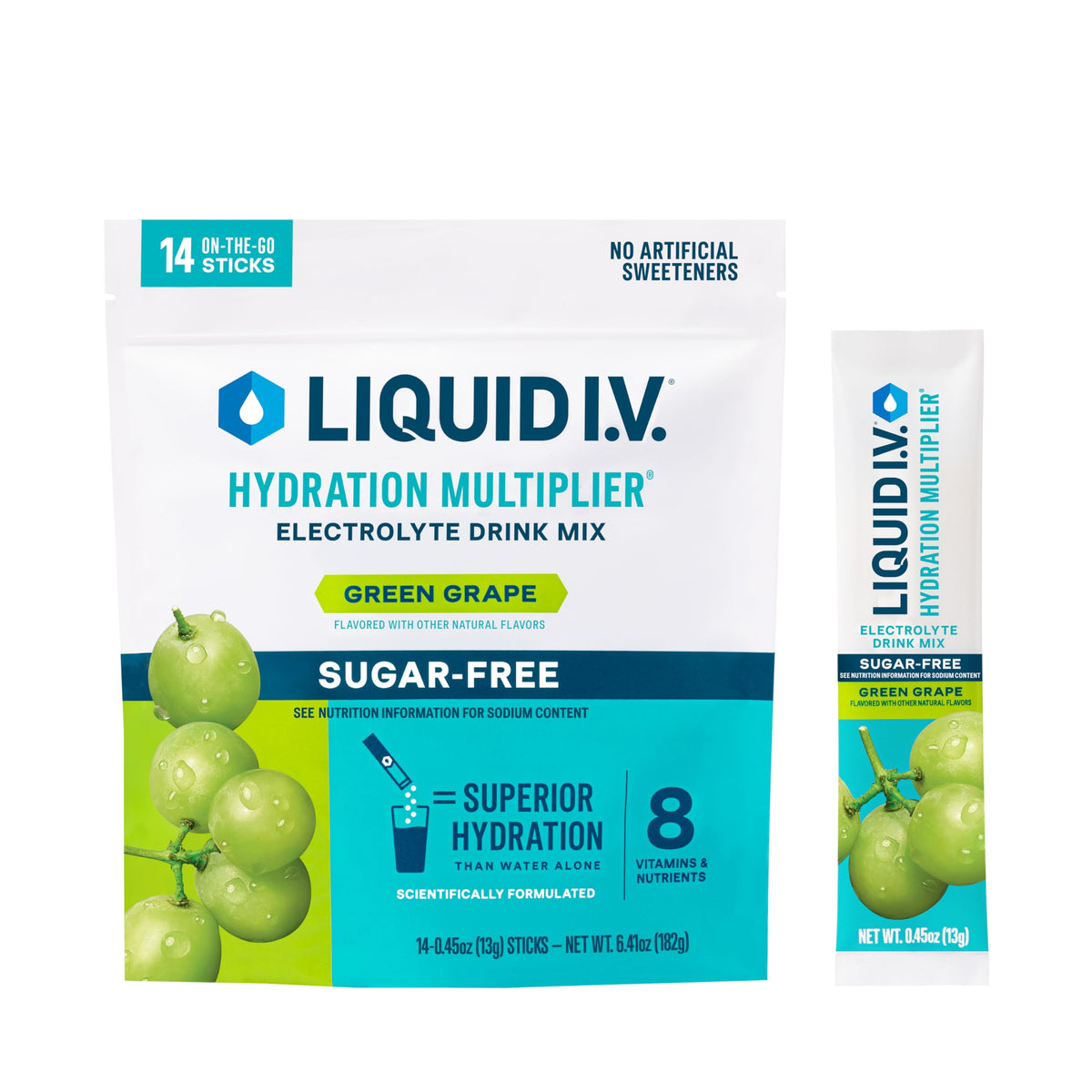 Liquid I.V.® Hydration Multiplier® Sugar-Free - Green Grape | Electrol ...