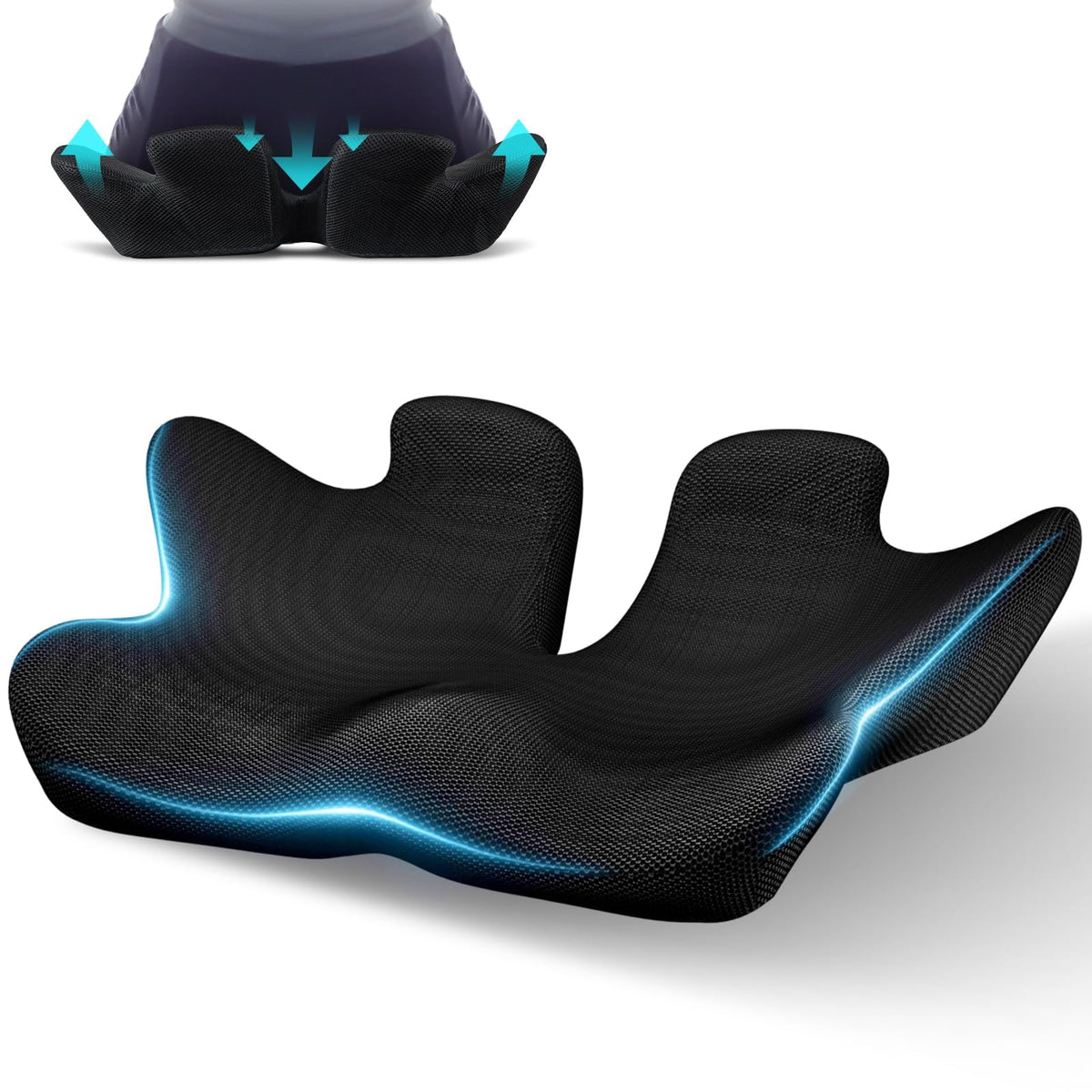 Extra Large Memory Foam Seat Cushion Thick for Long Sitting Office Cha ...