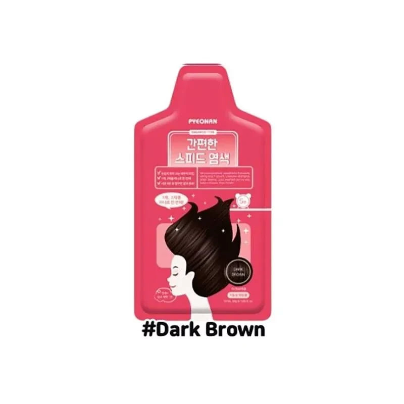 Pyeonan 5min Speed Hair Dye Hair Color (Shampoo Type) 1Pack(5Pcs) - Da ...