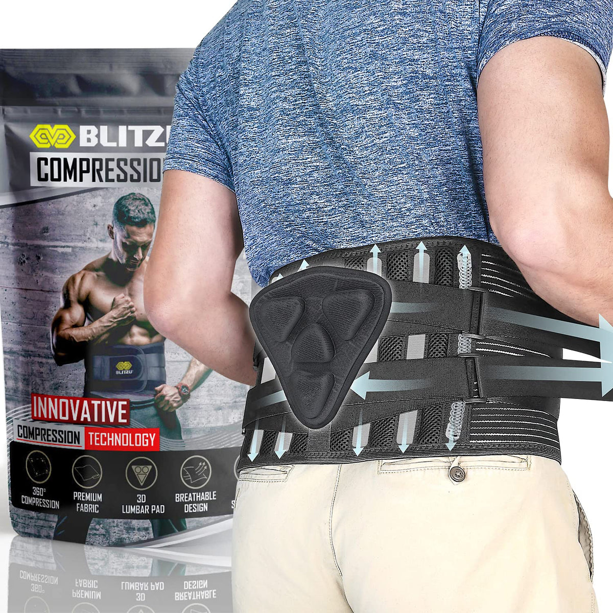 Back Brace for Lower Back Pain, Great for Women and Men With Removable ...