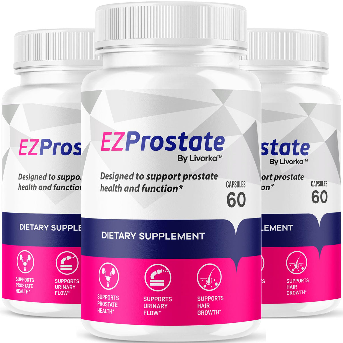 (3 Pack) EZ Prostate Supplement, EZ Prostate Capsules, EZ Prostate Pil ...