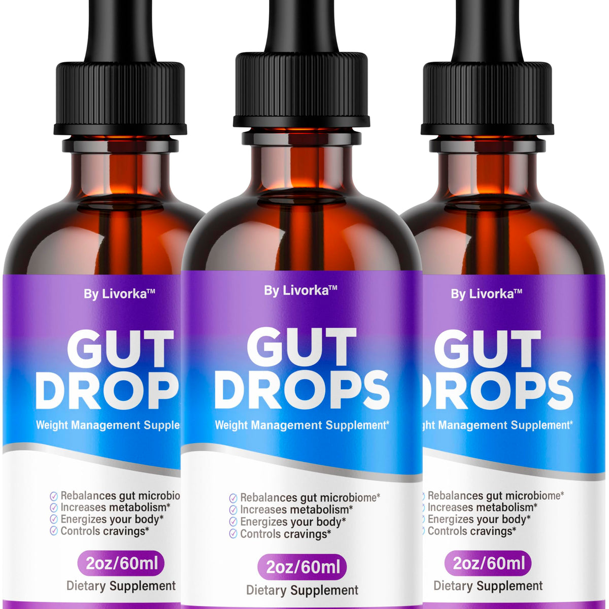 (3 Pack) Gut Drops - Official Gutdrop Supplement Premium Formula, Gutd ...