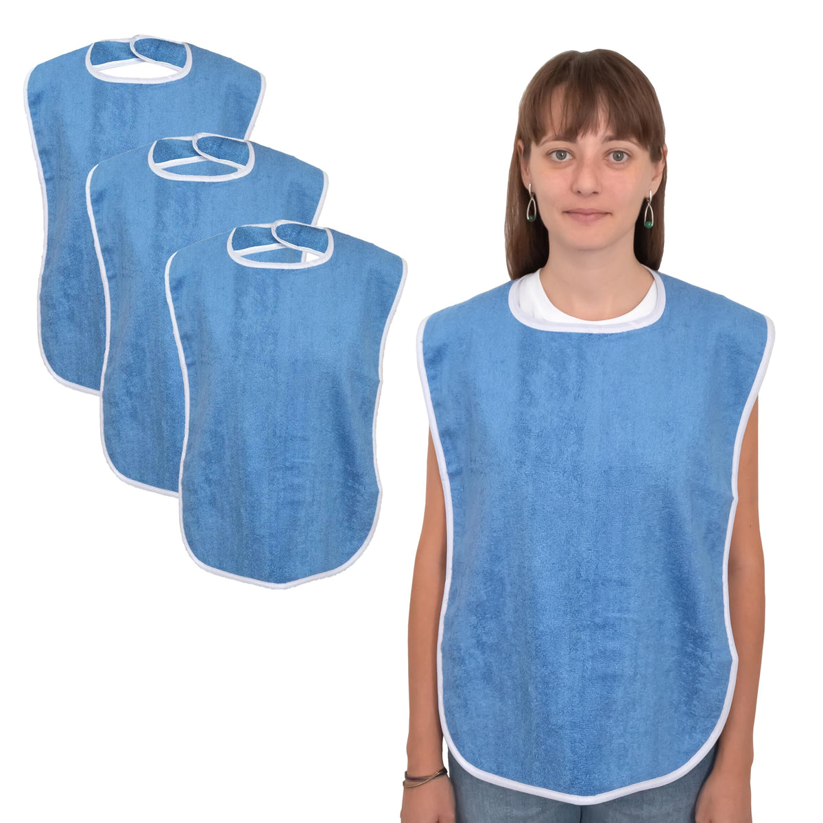 Elaine Karen 3 Pack Premium Adult Bibs - bibs for adults Men, Women; E ...