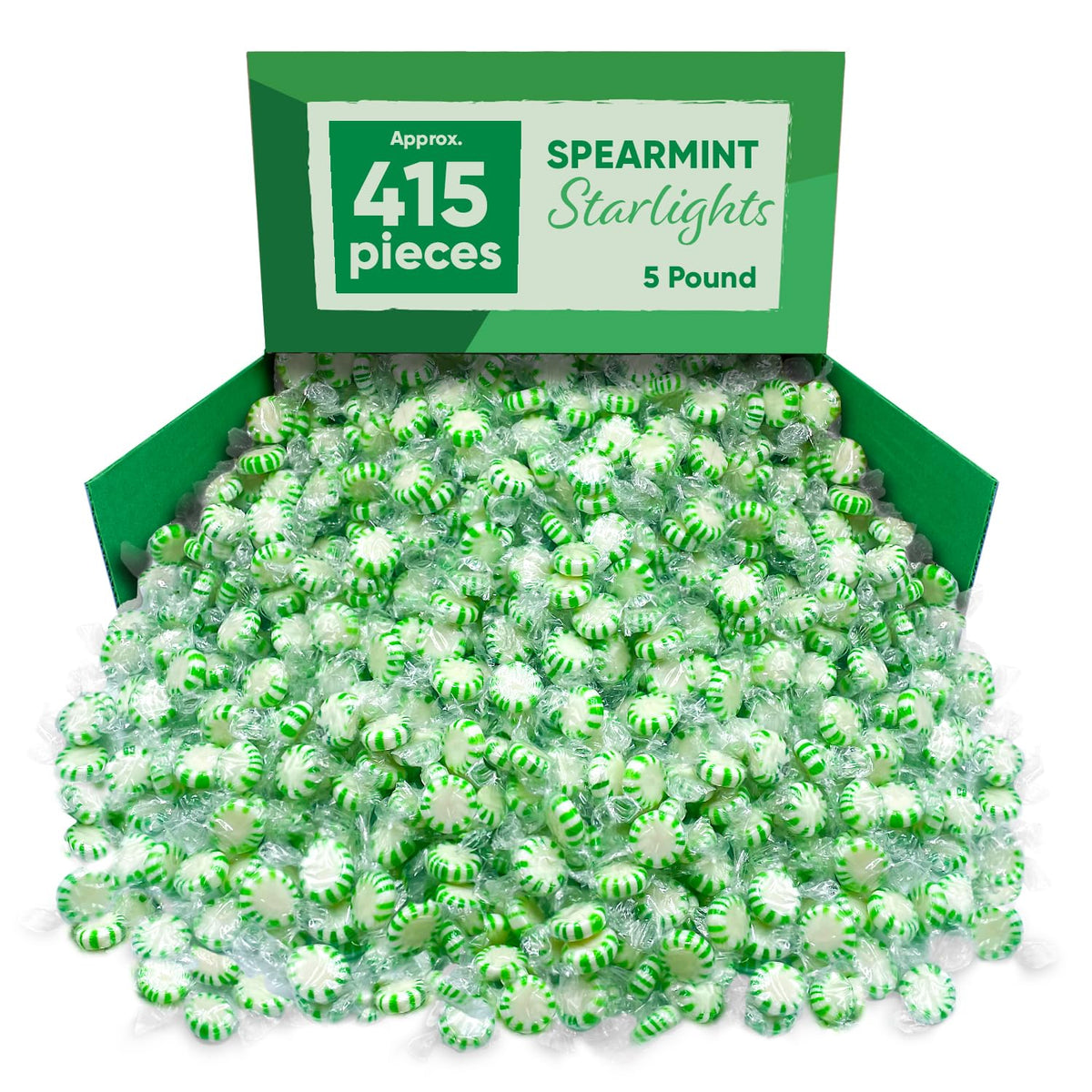 Starlight Mint Spearmint Candy - 5 Pounds Approx 415 Pieces Christmas ...
