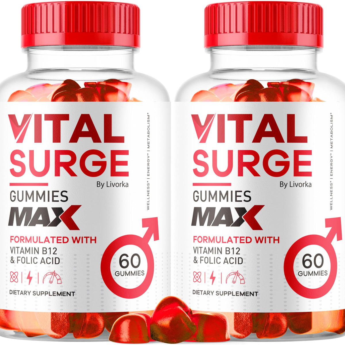 (2 Pack) Vital Surge - Vital Surge for Men Gummies, Vital Vita Surge M ...
