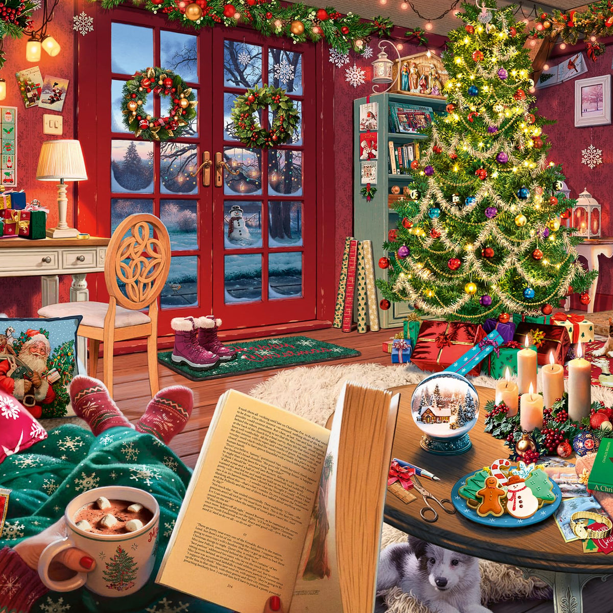 Ravensburger Cozy Christmas 500 Piece Large Format Jigsaw Puzzle for A ...