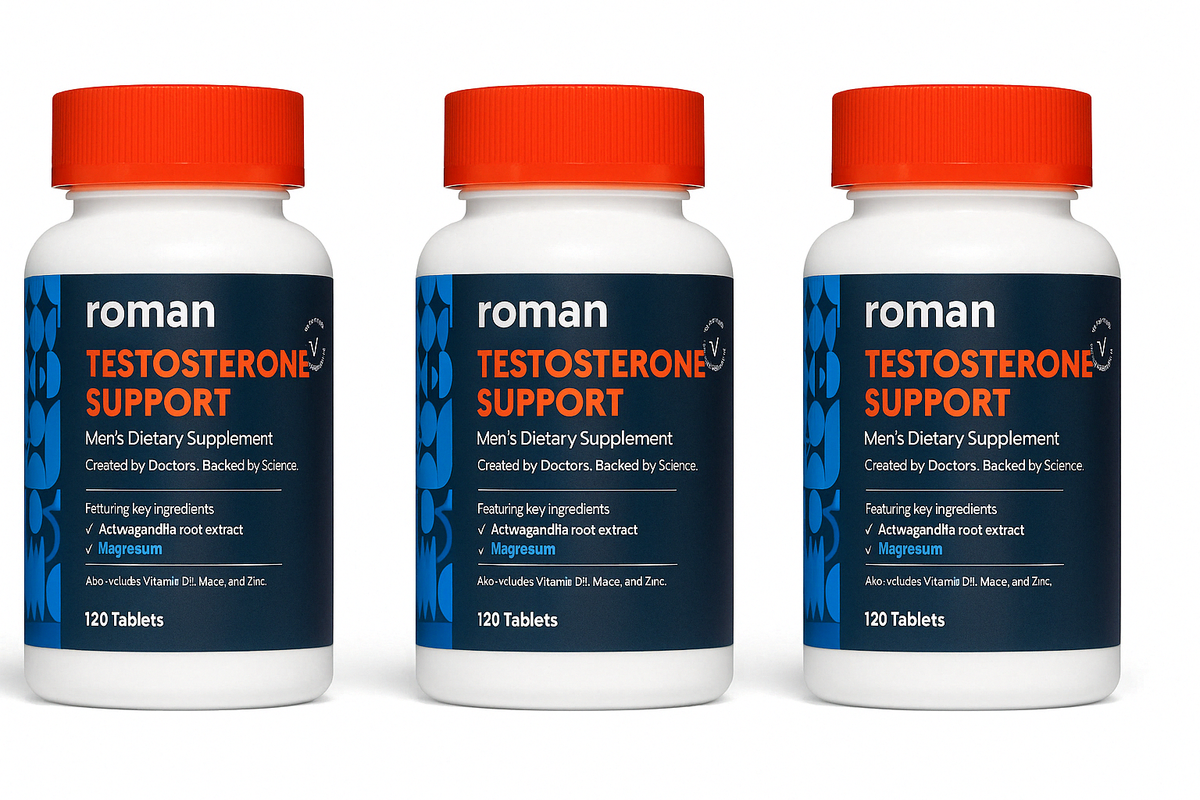 3 Pack ROMAN Testosterone Support | Daily Nutritional Supplement with ...