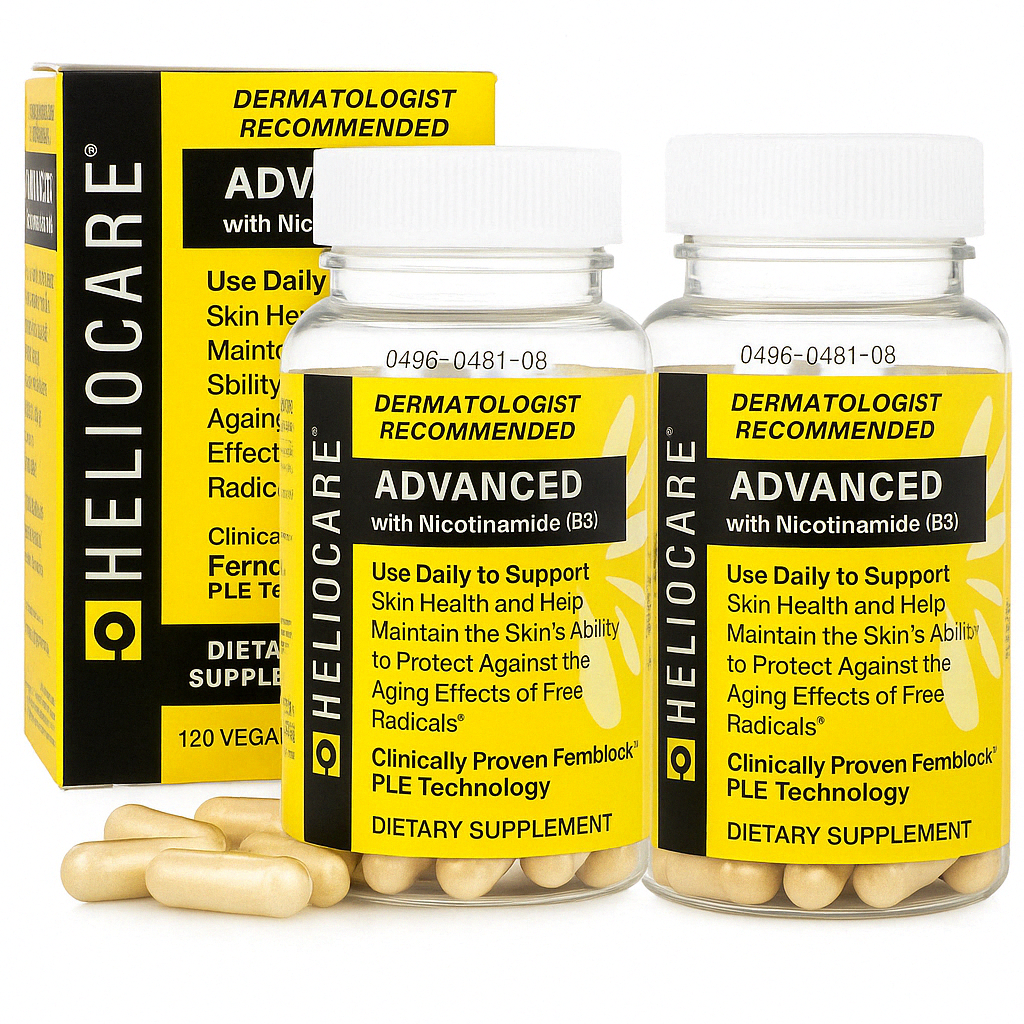 2 Pack Heliocare Advanced Niacin B3 Supplement: Fernblock PLE Extract ...