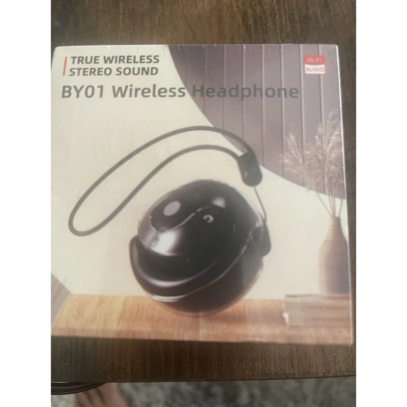 BY01 Wireless Open Ear Headphones Earbuds TWS Black Sphere Air Conduct ...
