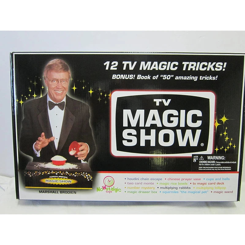 Nowstalgic Toys Marshall Brodien's TV Magic Show Set- Magic Cards, Tri ...