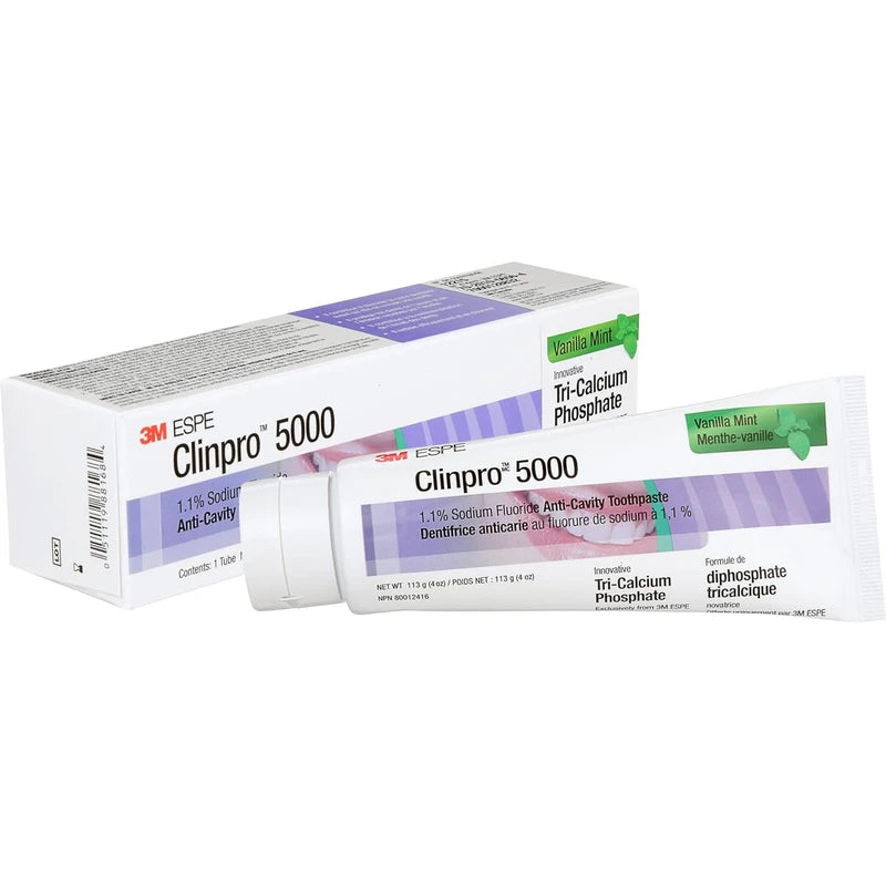 3M Clinpro 5000 Anti-Cavity Toothpaste | 1.1% Sodium Fluoride | Vanill ...
