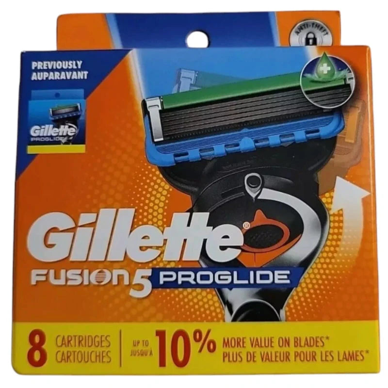 Gillette Proglide power Razor Blade refills New Packs of 8 Cartridges ...